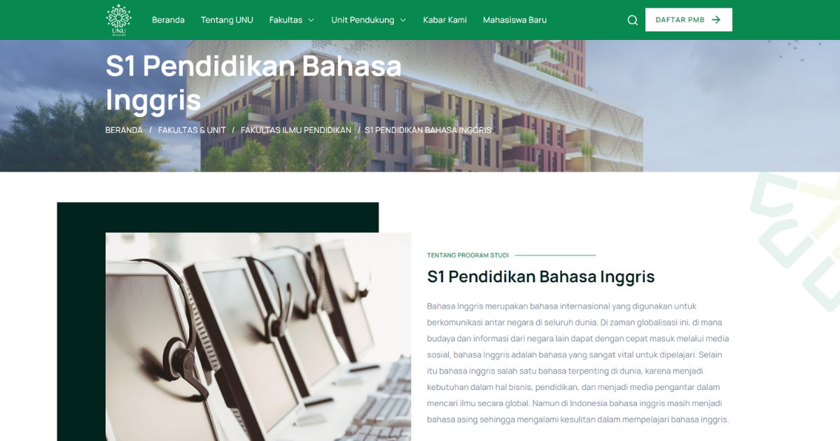S1 Pendidikan Bahasa Inggris - UNU Yogyakarta S1 Pendidikan Bahasa Inggris - UNU Yogyakarta